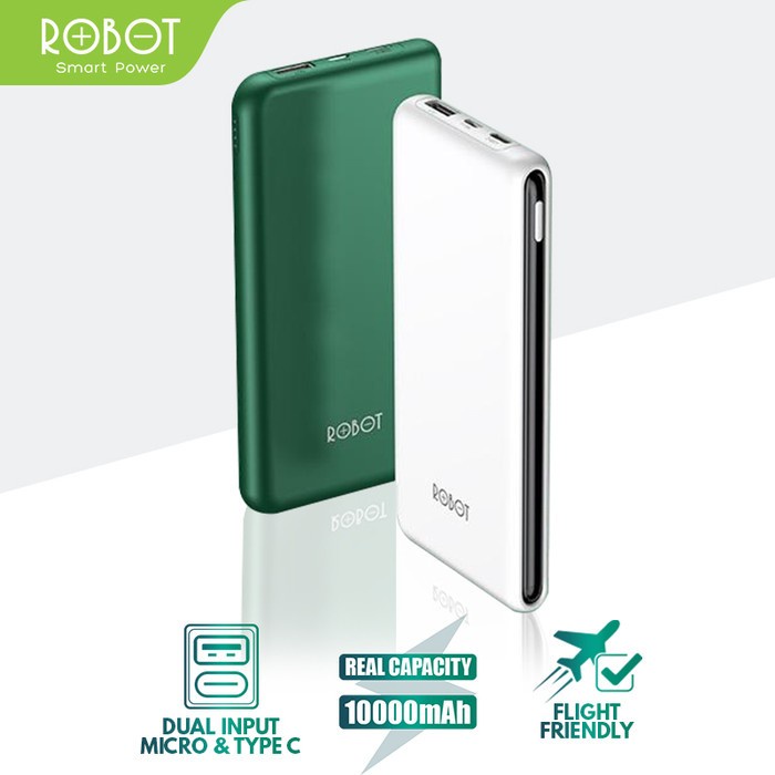 Jual Power Rot 10000Mah Rt180 Dual Input Port Type C & Micro Usb Slim ...