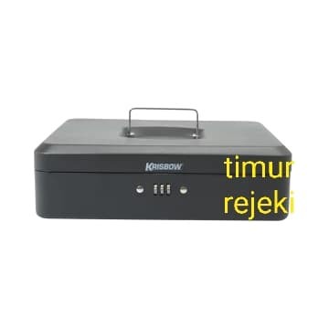 Jual [Original] Krisbow Cash Box Dengan Nomor Kombinasi 30 Cm - Hitam ...