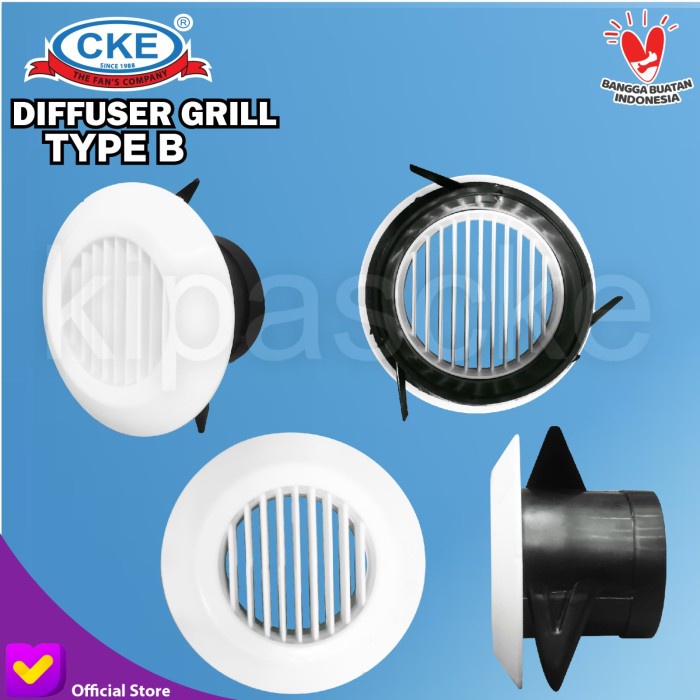 Jual Jual 4" Grill Penutup Inline Duct Booster Fan Plastik Ceiling ...