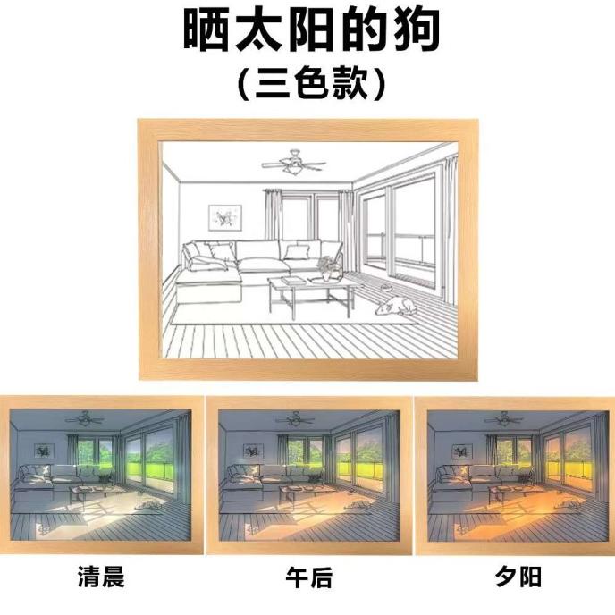 Jual Lukisan Lampu Meja Dekoratif Lukisan Cahaya, Lampu Led Kreatif ...