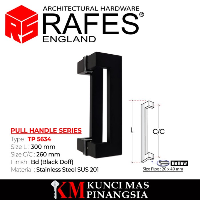 Jual Ready Tarikan Pintu Hitam / Pull Handle / 5634 / Rafes Original ...