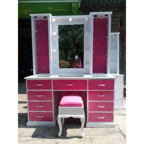 Jual MEJA RIAS BESAR CUSTOM /minimalis custom sekat depan belakang bisa ...