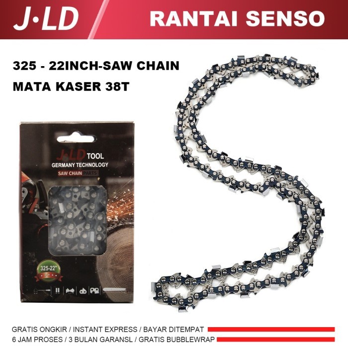 Jual RANTAI CHAINSAW 22" INCH 3/8 & 325 JLD CHAIN SENSO GERGAJI POHON ...