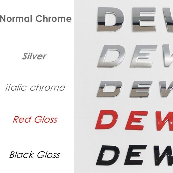 Jual EMBLEM ABJAD TULISAN OMODA PILIHAN BLACK, SILVER DAN CHROME ( @5 ...