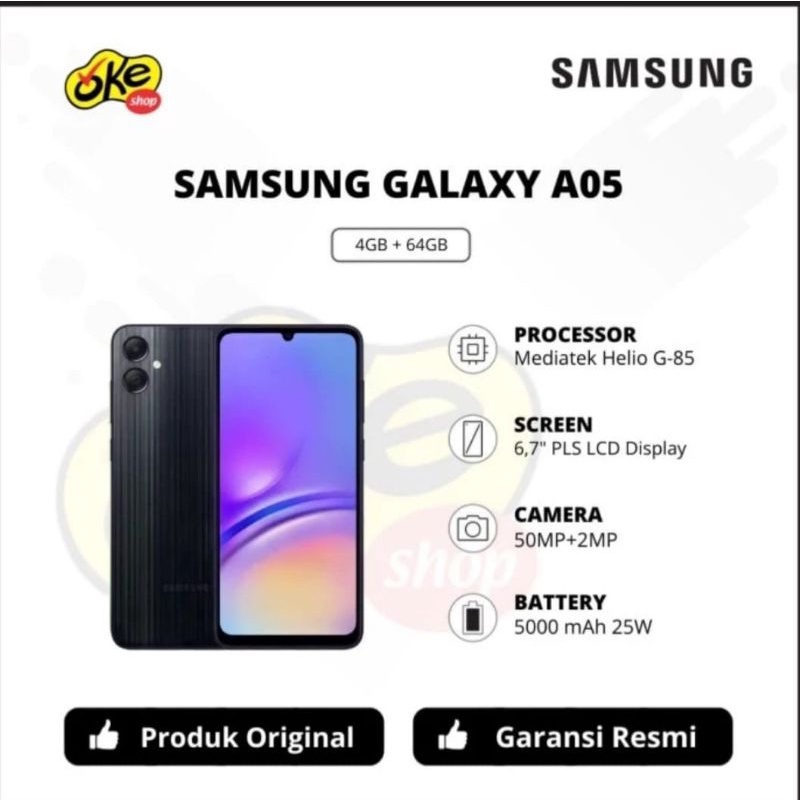 Jual Samsung Galaxy A05 ( 4GB/64GB ) | Shopee Indonesia