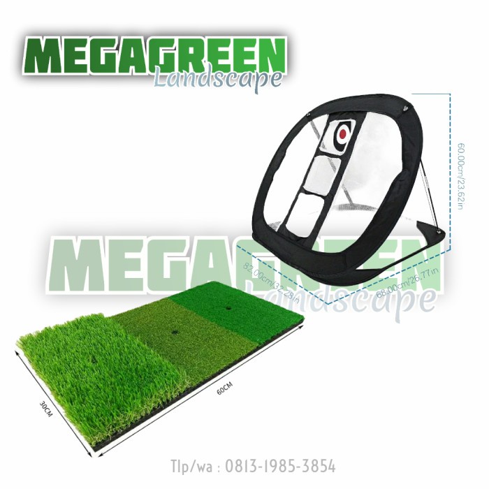 Jual New Ori Jaring Net Golf Practice Golf Karpet 30X60 Cm 2 Rumput ...