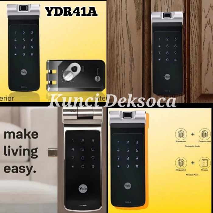 Jual [Ori] Smart Lock Yale Ydr41A Premium / Kunci Digital Rim-Lock Yale ...