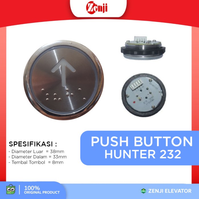 Jual Promo Push Button Hunter 232 Datar | Shopee Indonesia