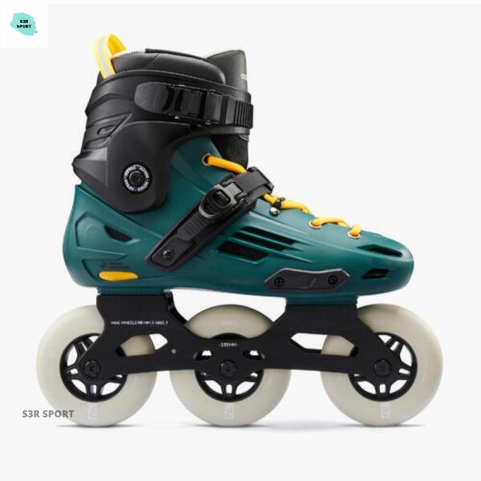 Jual OXELO MF900 Sepatu Roda Hardboot Freeskate- Unisex - Urban Green ...