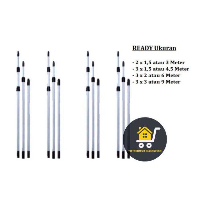 Jual Promo Long Stick / Telescopic Pole / Alumunium Telescopic 4 Meter ...