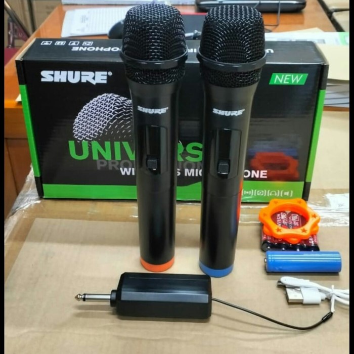 Jual Mic Wireless SHURE W072 ( 2 mic ) | Shopee Indonesia