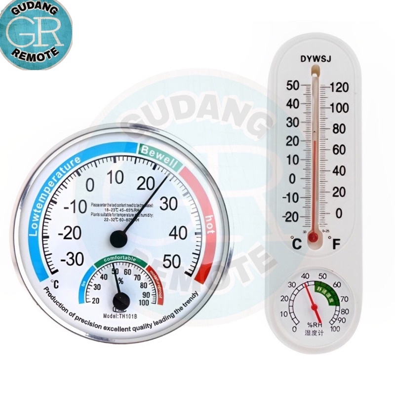 Jual Wall Thermometer Alat Pengukur Pengatur Suhu Kelembaban Ruangan ...