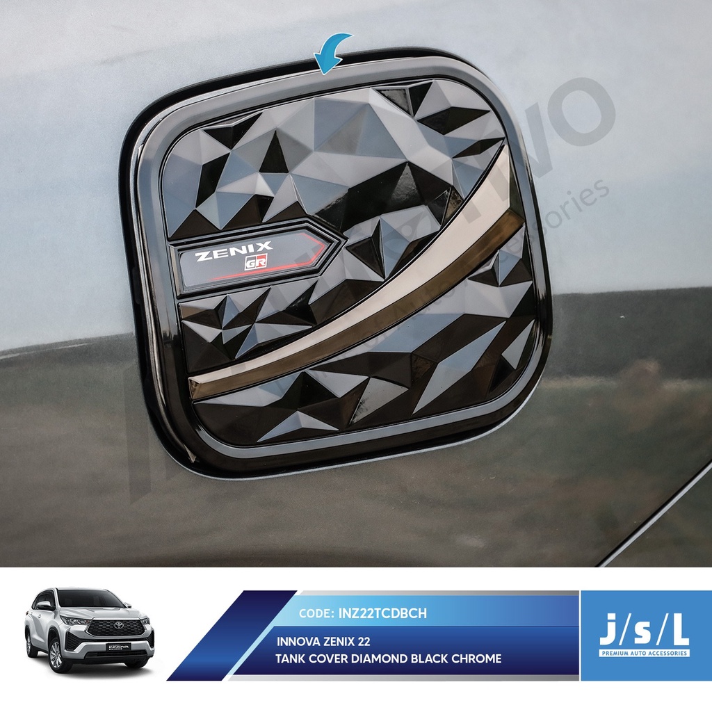 Jual Innova Zenix Tank Cover Diamond Black Chrome JSL Cover Tangki ...