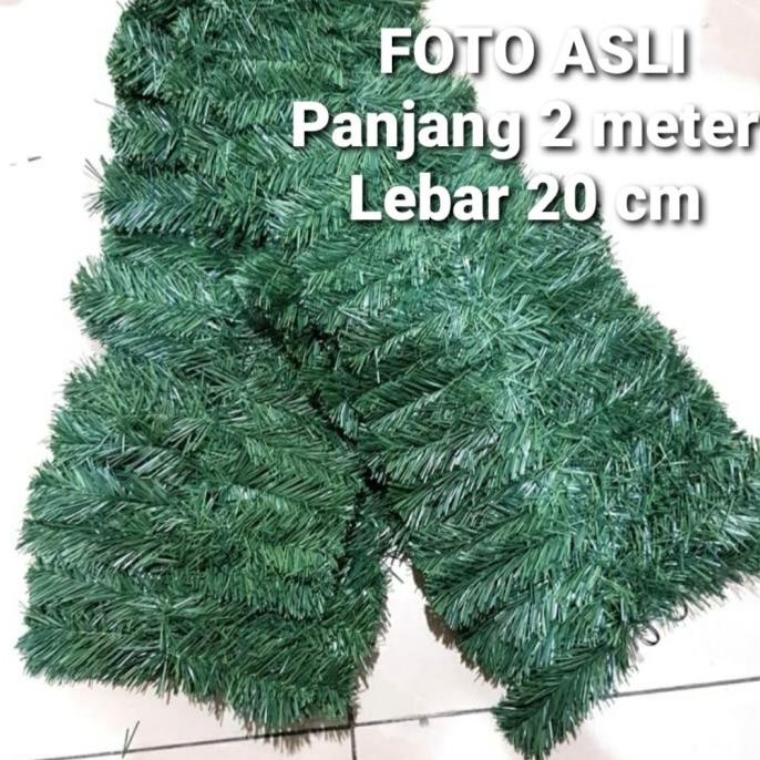 Jual din Garland Natal Daun Lilit Kawat Daun Natal Hijau Hiasan Daun ...