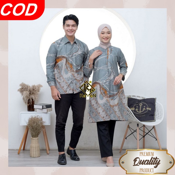 Jual Batik Pasangan Kekinian Pakaian Pasangan Suami Istri Terbaru 2023 ...
