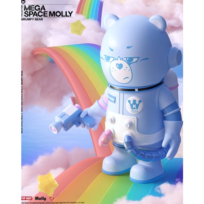 Jual Pop Mart Mega Collection 400%+100% Space Molly Grumpy Bear ...