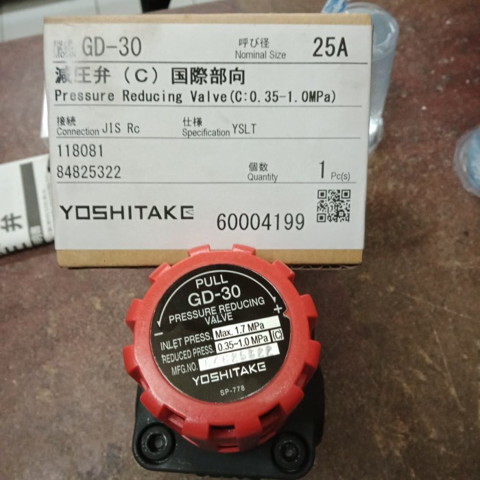 Jual Terbaru Prv Pressure Reducing Valve Yoshitake Gd-30 Size 1" In 25A Original Harga Spesial ...