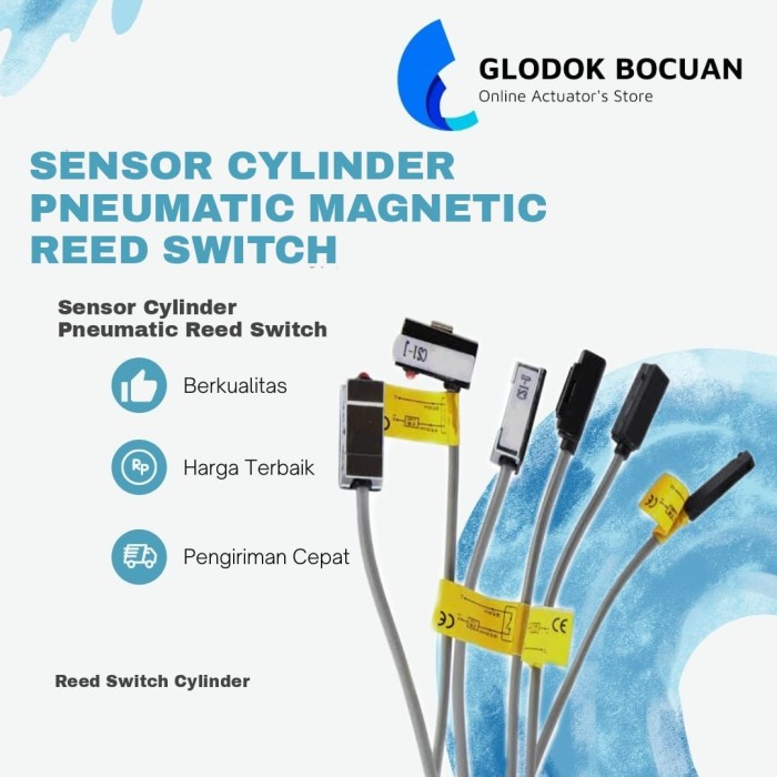 Jual Baru Sensor Magnet Air Cylinder Pneumatic Magnetic Reed Switch ...