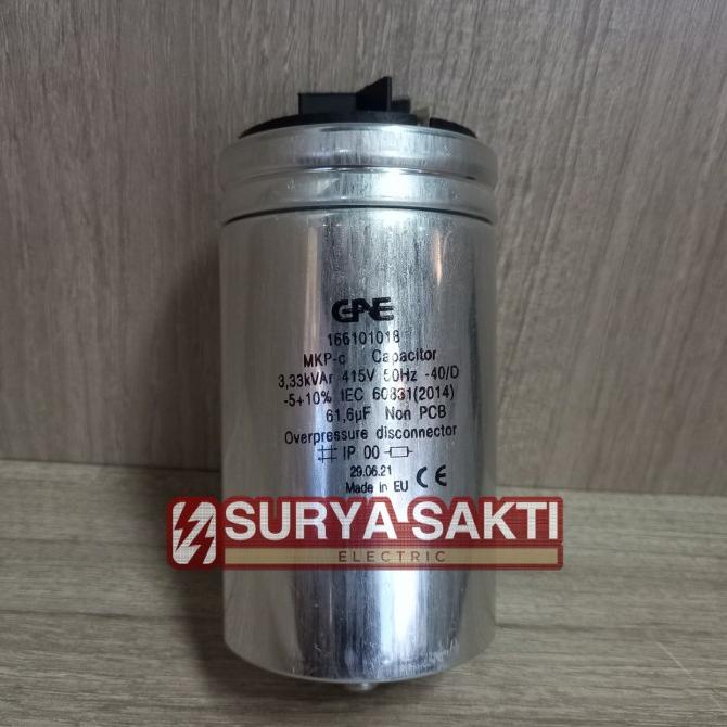 Jual Capacitor Gae 3P Single Phase Mkp 3.3Kvar 415V Kapasitor Bank ...