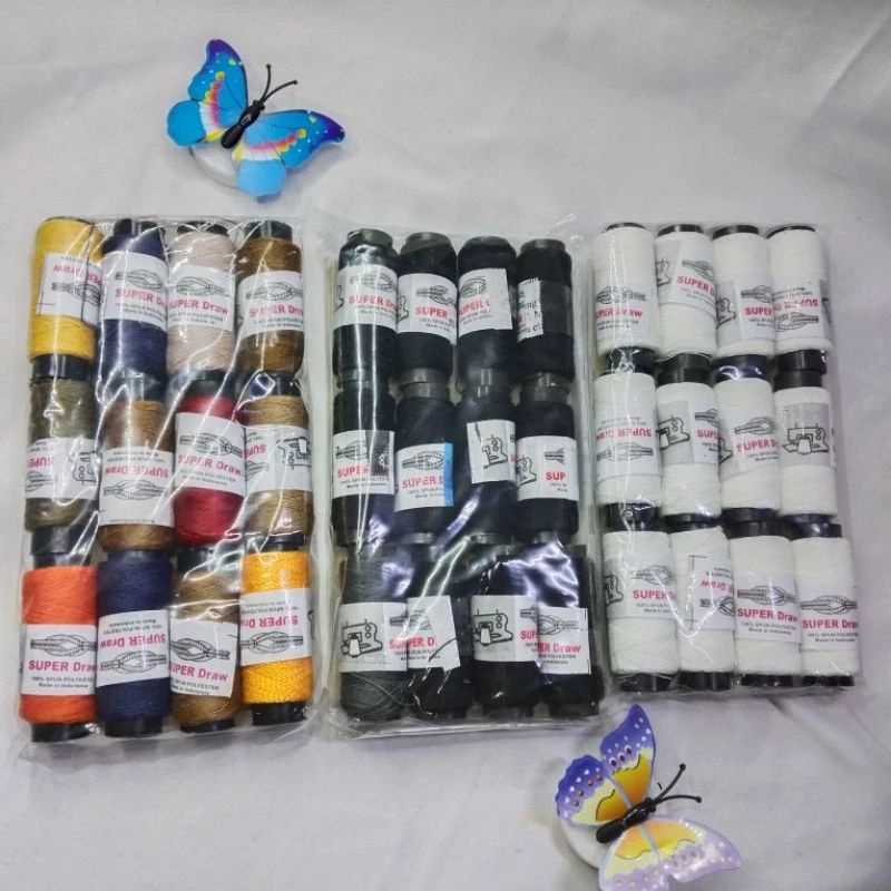 Jual (12 PCS) BENANG JAHIT TANGAN BESAR PERPACK 12PCS BUTTERFLY Kemasan ...