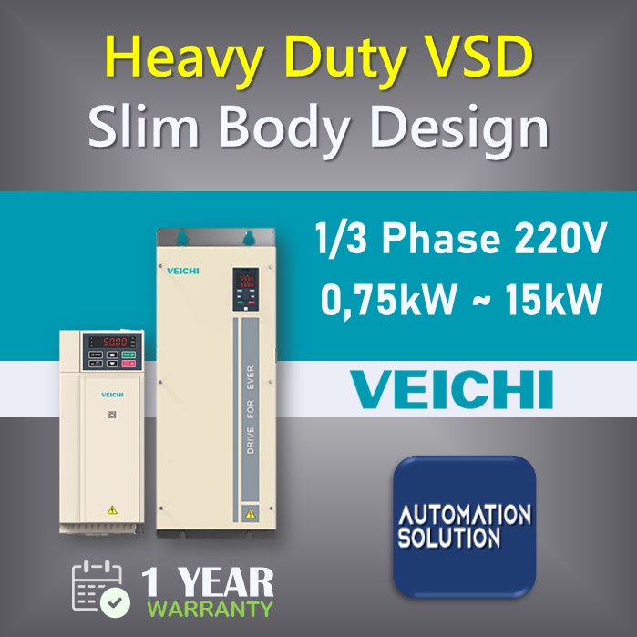 Jual Promo 3 Phase 220V Heavy Duty Vsd Inverter Veichi Ac310 Series ...