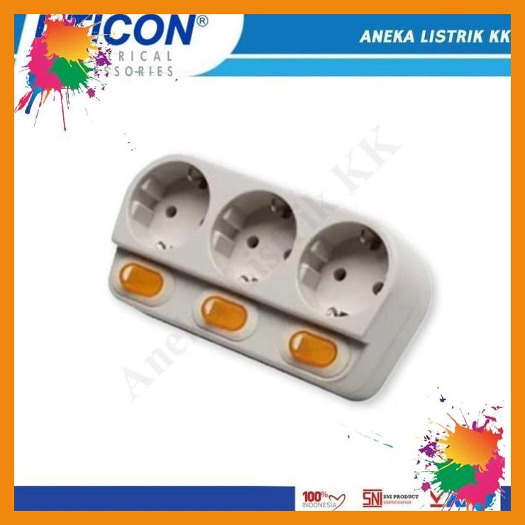 Jual terminal listrik arde stop kontak colokan 3 lubang saklar uticon ...