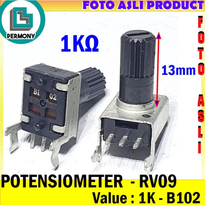 Jual RV09 Potensio 1K 5K 10K 20K 50K 100K Potensiometer rv-09 | Shopee ...