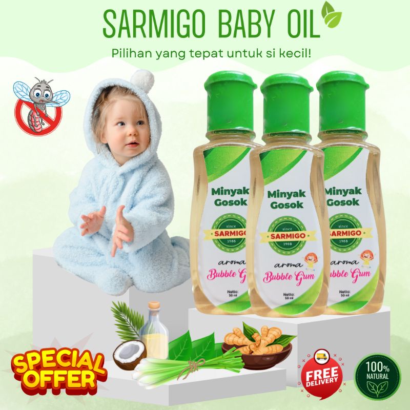 Jual Sarmigo Baby Oil 50 Ml, sarmigo minyak anak, sarmigo minyak bayi ...