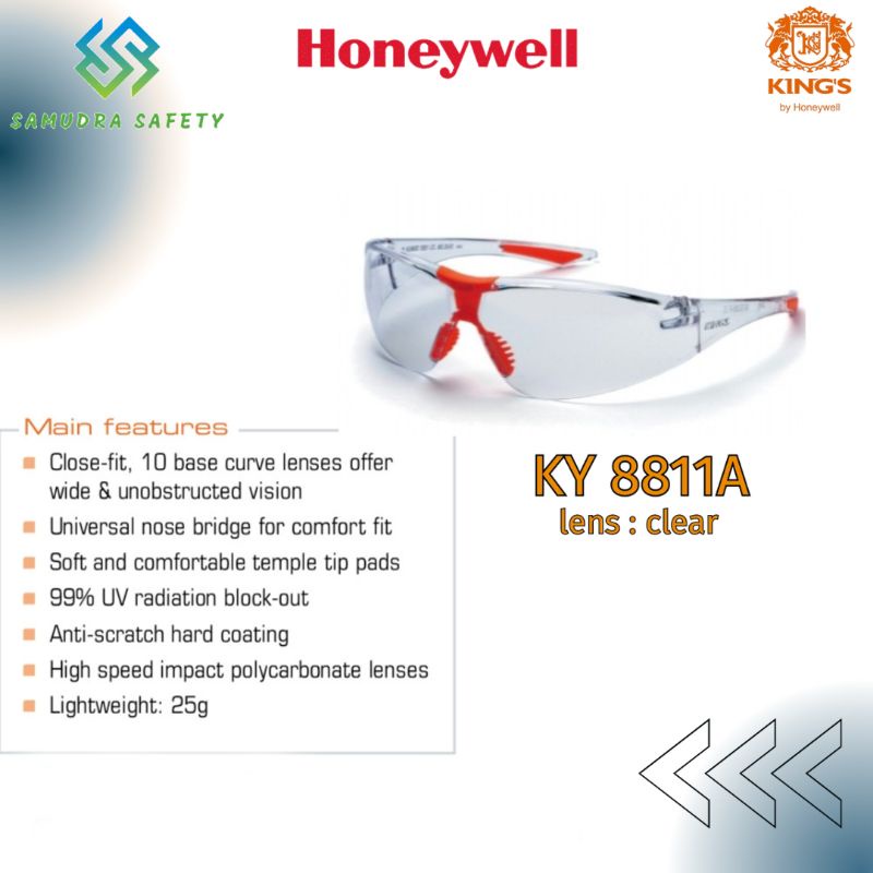 Jual Kacamata Kings by Honeywell || Kacamata safety Kings KY 8811A ...