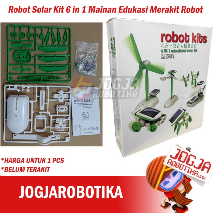 Jual Robot Solar Kit 6 In 1 Mainan Edukasi Merakit Robot Ready | Shopee ...