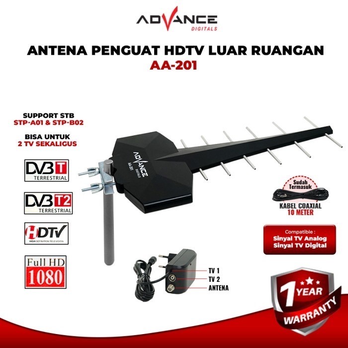 Jual ADVANCE AA-201 ANTENA OUTDOOR DIGITAL ANALOG UHF BISA UNTUK STB DAN TV | Shopee Indonesia
