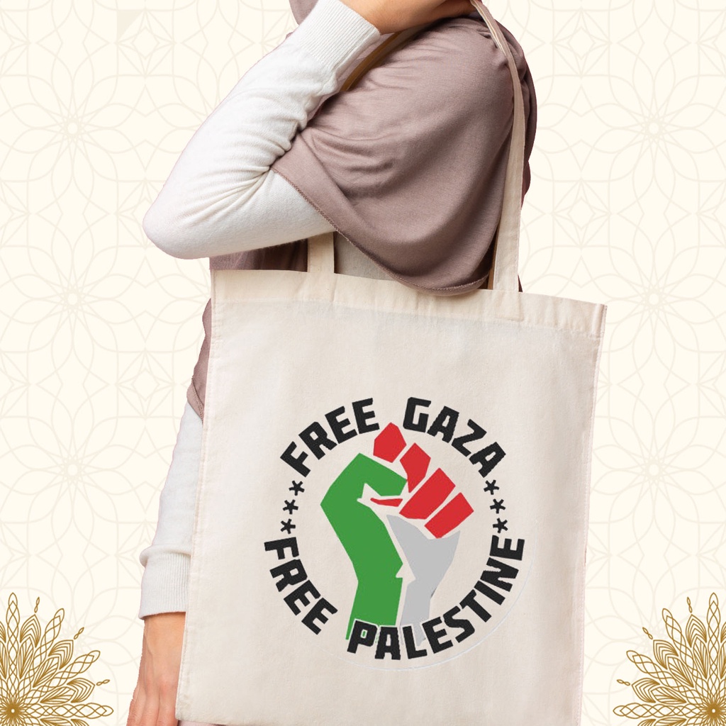 Jual Tote Bag Totebag Blacu Unisex Estetik Motif Free Palestine Palestina Gaza | Shopee Indonesia