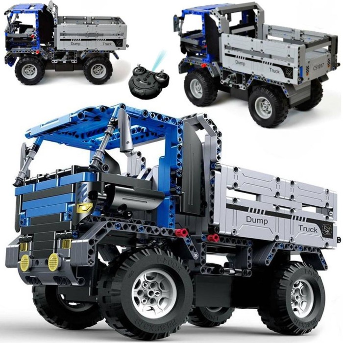 Jual Double E Cada Bricks Dump Truck C51017W Remote Control Ready ...
