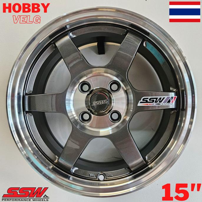 Jual VELG MOBIL ORIGINAL SSW S205 ( TE37 ) R15 x 6,5 4H 100 ET 40 GM CP ...