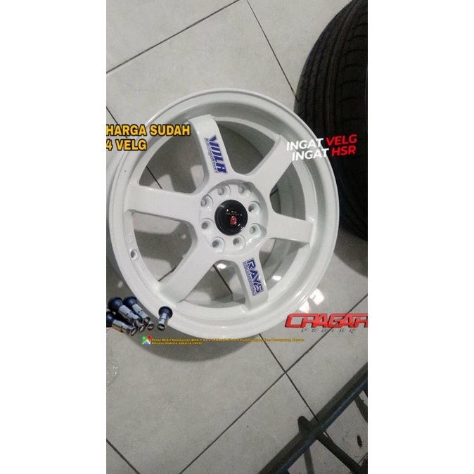 Jual VELG TE37 RING 16 HSR WHITE BUAT AVANZA JAZZ BRIO AGYA XENIA DLL | Shopee Indonesia