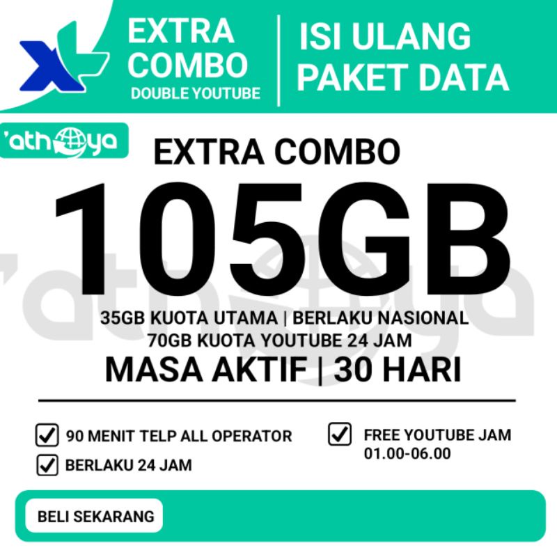 Jual KUOTA XL EXTRA COMBO DOUBLE YOUTUBE | Shopee Indonesia