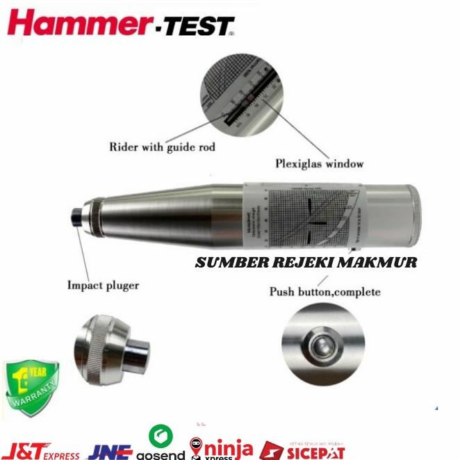 Jual Concrete Test Hammer Zc3-A Rebound Schmidt Resiliometer Tester ...