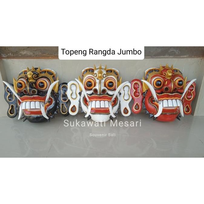 Jual Produk Unggulan] Topeng Tapel Rangda Leak Jumbo Cat Bagus Dekorasi ...