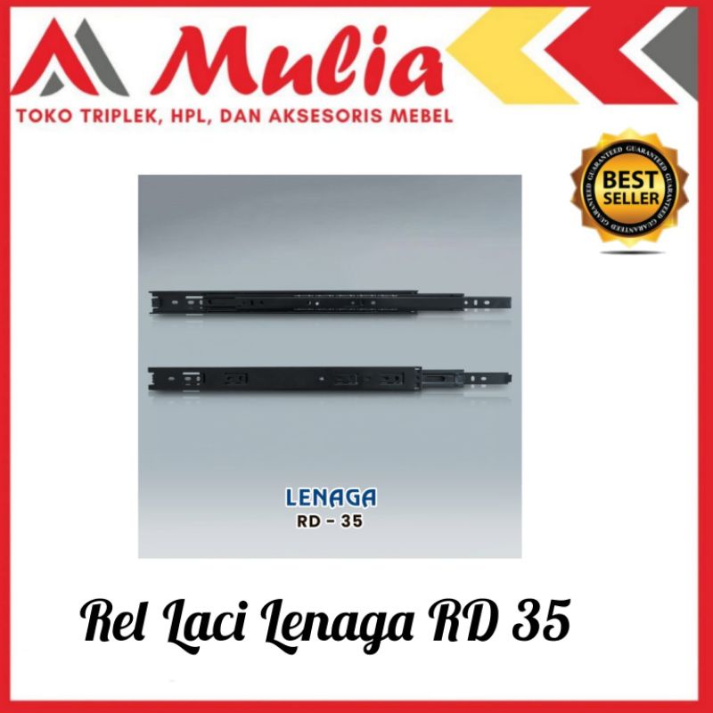 Jual Rel Laci Double Track Full Extension Lenaga by Huben RD 35 ...