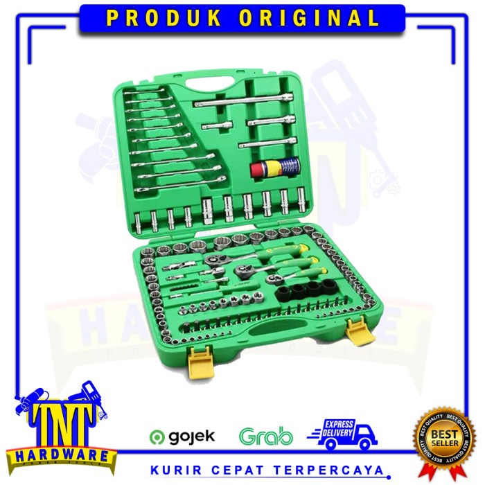 Jual Baru Tekiro Kunci Sok Set 120 Pcs - Hand Socket Set 1/4 - 3/8 - 1/2 Terbatas | Shopee Indonesia