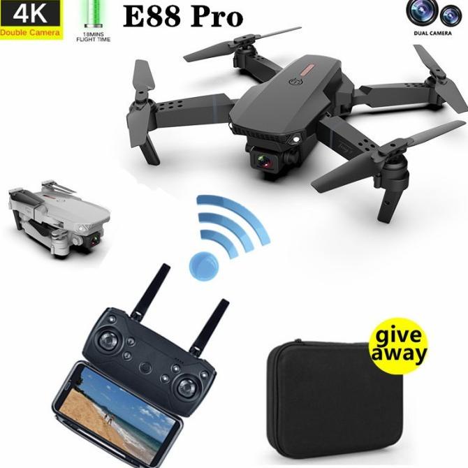 Jual Drone E88 Pro 4K Dual Camera Fpv Upgrade Optical Flow Altitude ...