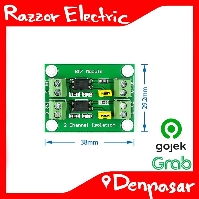 Jual ~@~@~@~@] PC817 2Ch Optocoupler Isolation Board for PLC Arduino Raspberry Pi | Shopee Indonesia