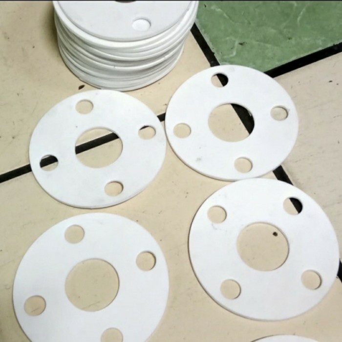 Jual gasket teflon jis 10k flange 11/2" inch / ptfe gasket teflon tebal ...