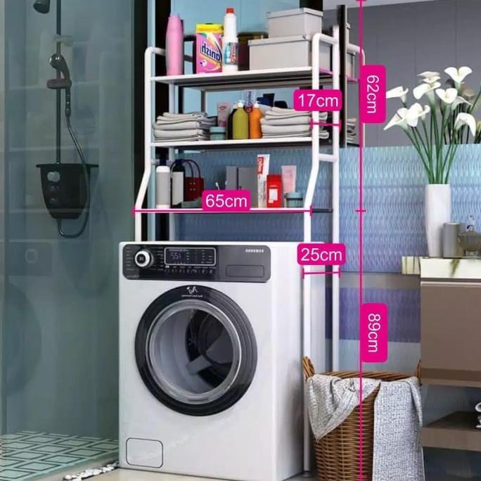 Jual Rak Mesin Cuci Buka Atas Depan 3 Layer Washing Machine Rack ...