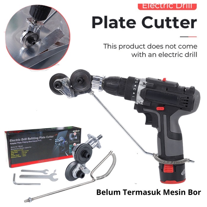 Jual Promo Adapter Drill Plate Cutter Ubah Bor Ke Potong Gunting Plat Besi Baja | Shopee Indonesia