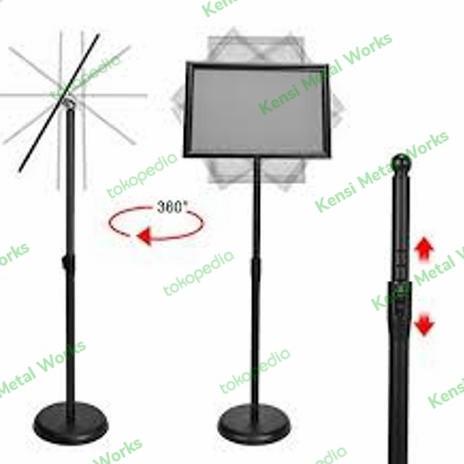 Jual Adjustable Rotate Standing Poster Menu Frame Sign Display A3 A4 ...