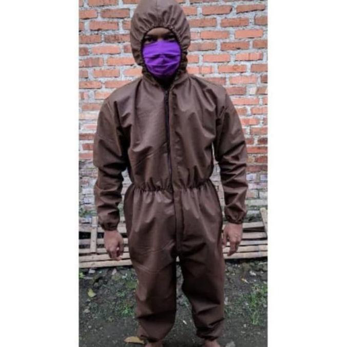 Jual Coverall Disposable, Baju Wearpak, Hazmat COKLAT KEMENKES | Shopee ...