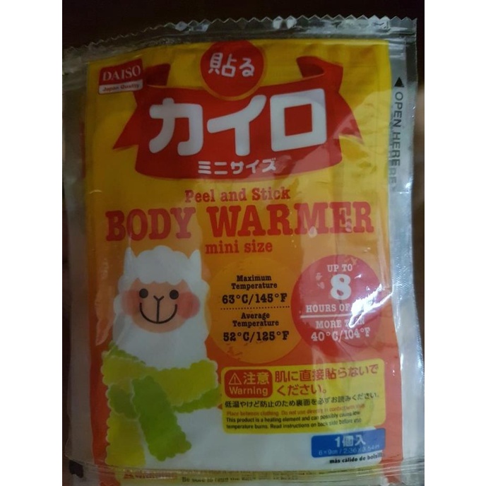 Jual Hand warmer / body warmer hot pad heat pack daiso murah | Shopee ...