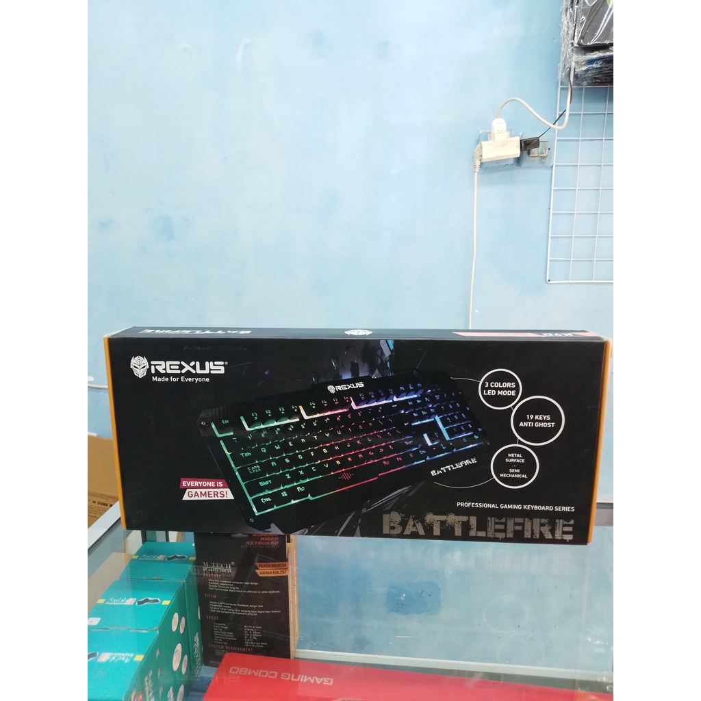 Jual Keyboard Gaming Rexus K9D Semi Mechanical 19Keys Anti Ghost ...