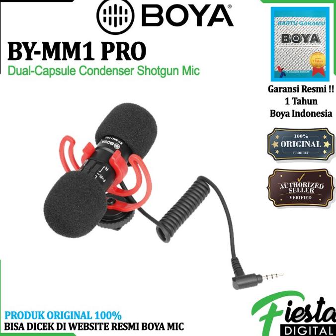 Jual BOYA BY-MM1 PRO Dual Capsule Condenser Shotgun Mic Microphone | Shopee Indonesia